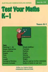 Test Your Maths K-1 – Homeschooling Supplies (Aus)
